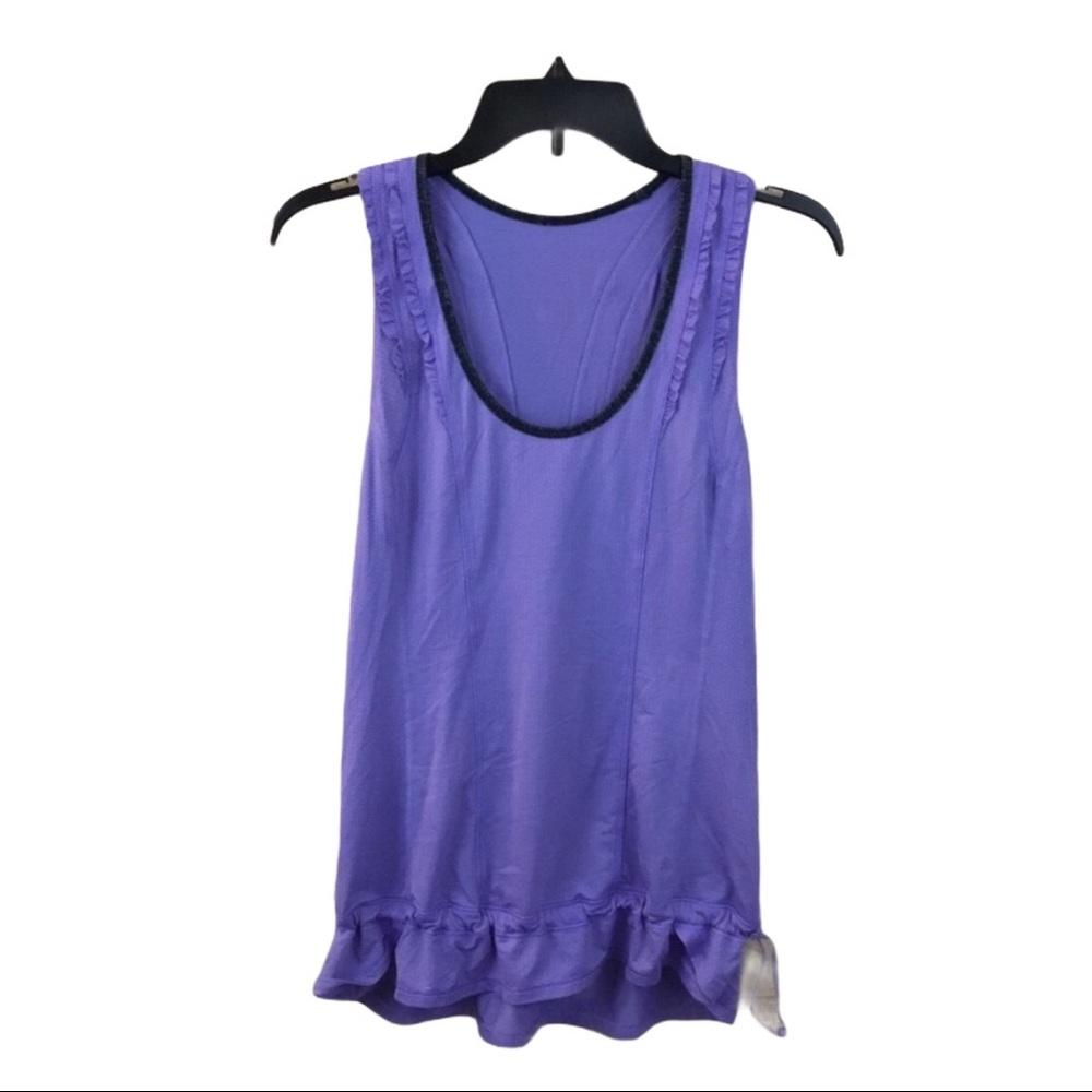 Lululemon Lavender Ruffle Cinch Waist Tank - Gem